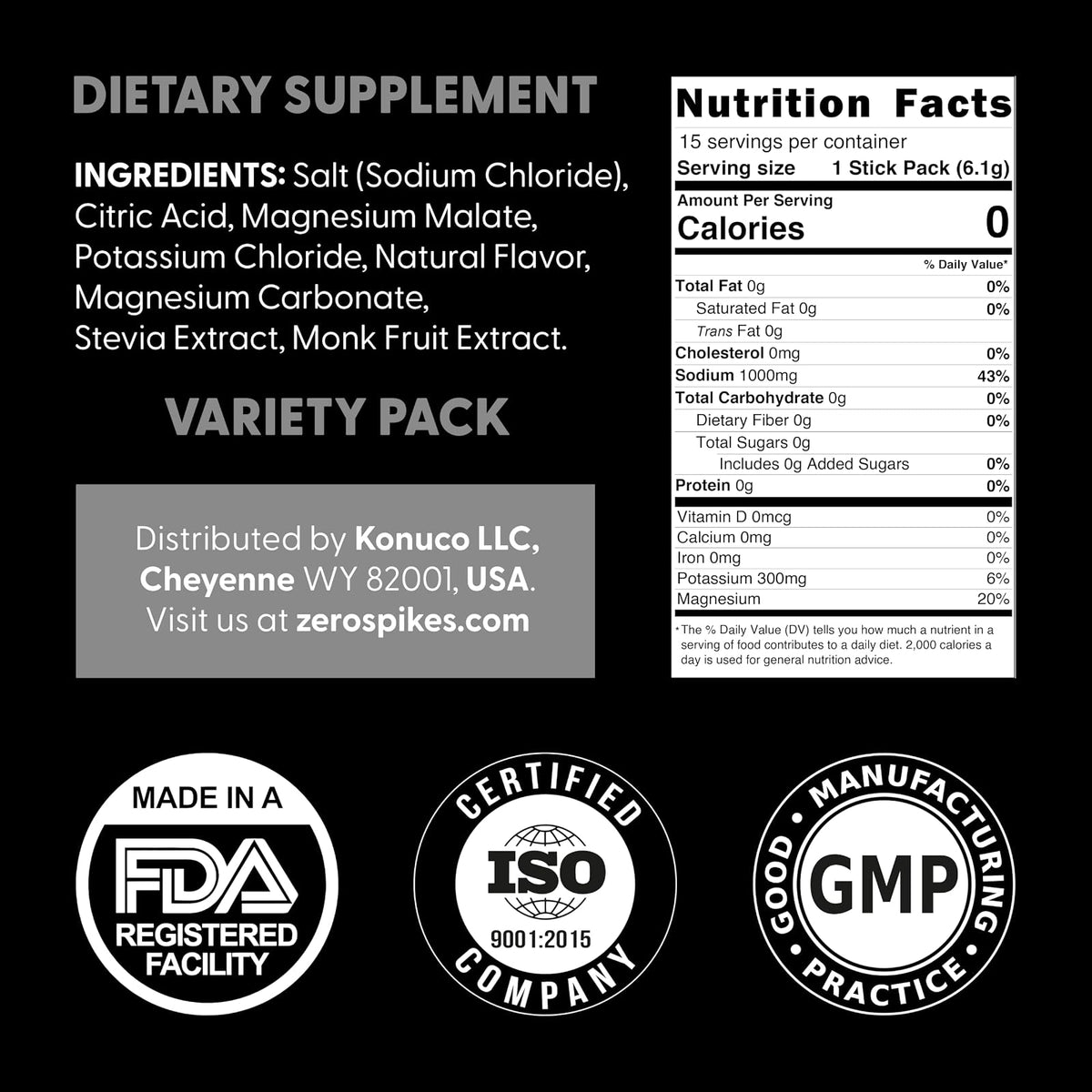 electrolytes for hydration support