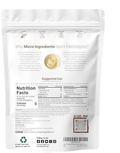 Electrolytes powder for post-workout recovery