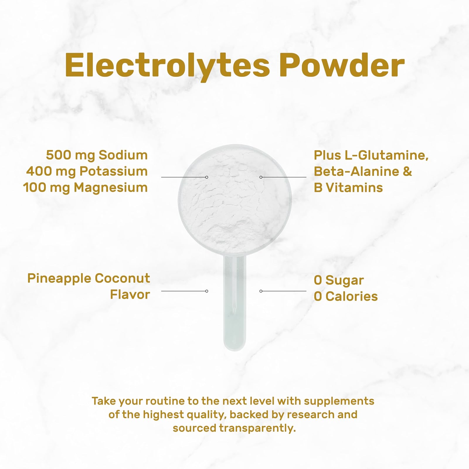 Electrolytes powder for post-workout recovery