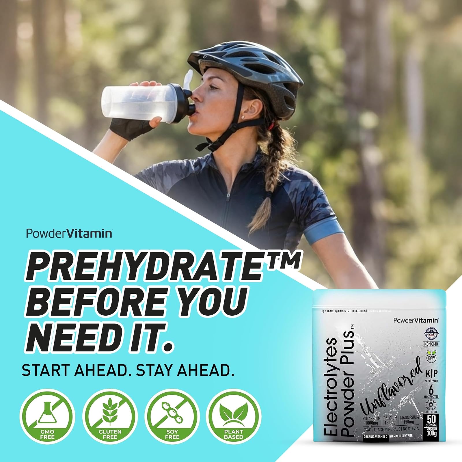 Electrolytes powder plus for active lifestyles