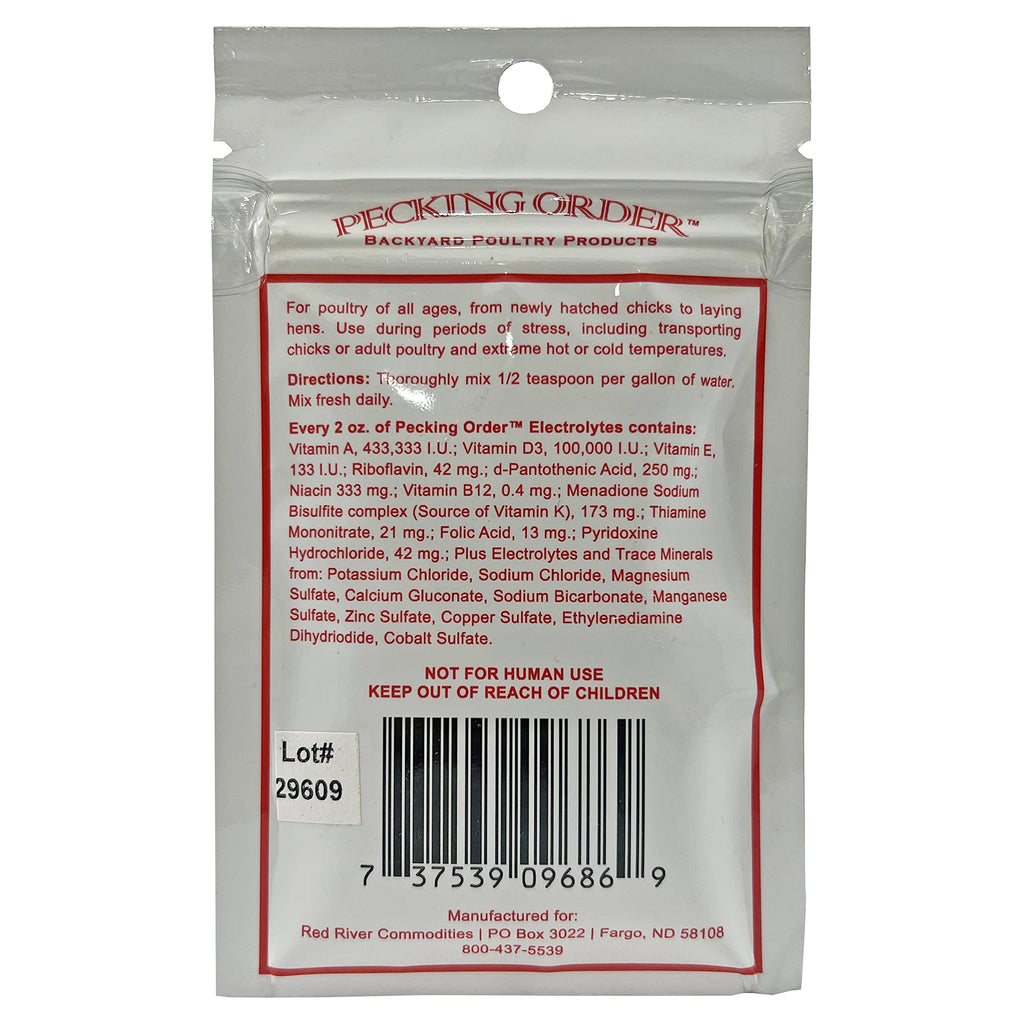 electrolytes with vitamins for poultry health