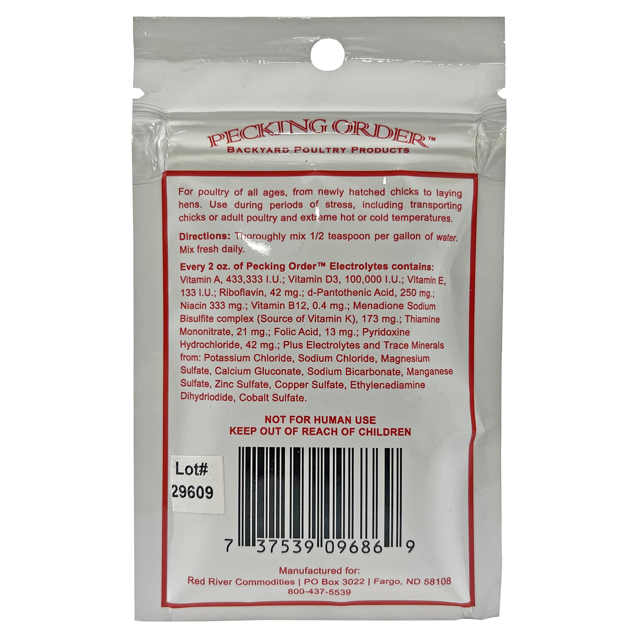 electrolytes with vitamins for poultry health