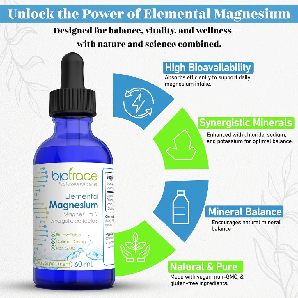 Elemental magnesium drops for relaxation