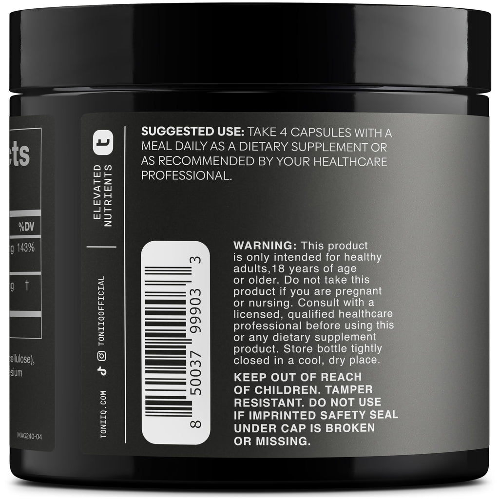 elemental magnesium for muscle relaxation