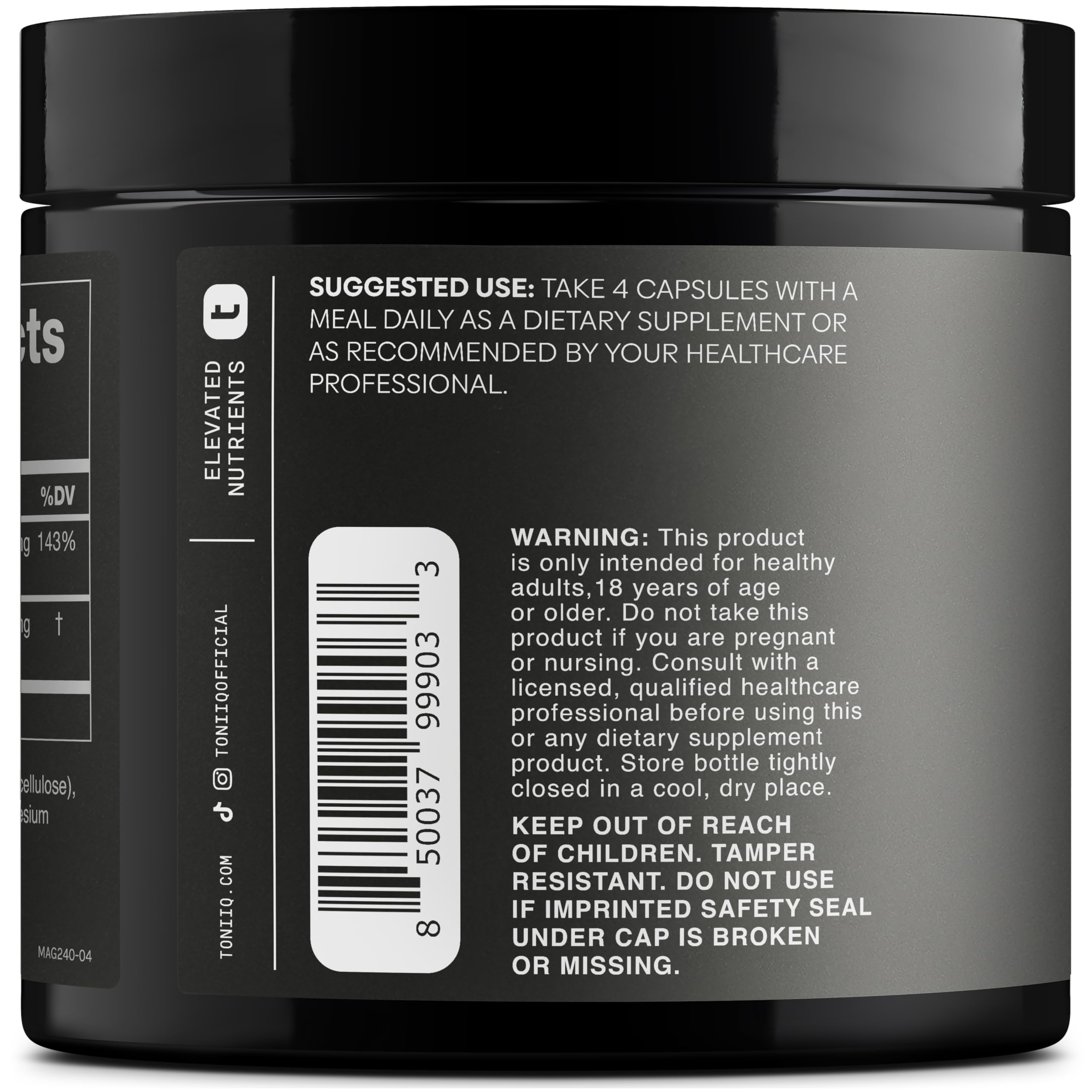 elemental magnesium for muscle relaxation