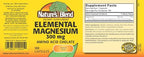 Elemental magnesium tablets for muscle relief