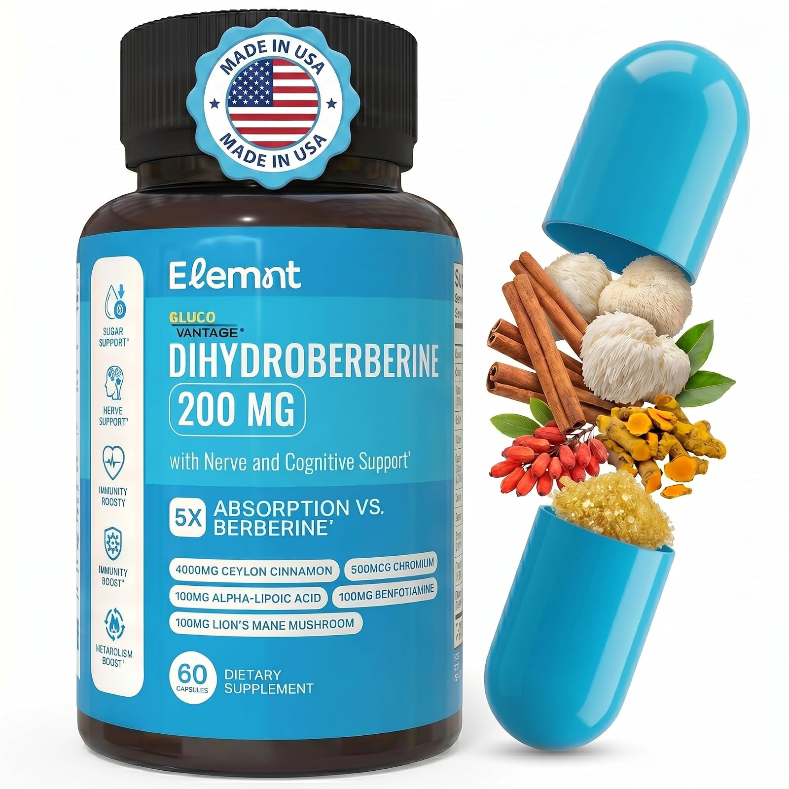 ELEMNT Dihydroberberine 200 mg capsules