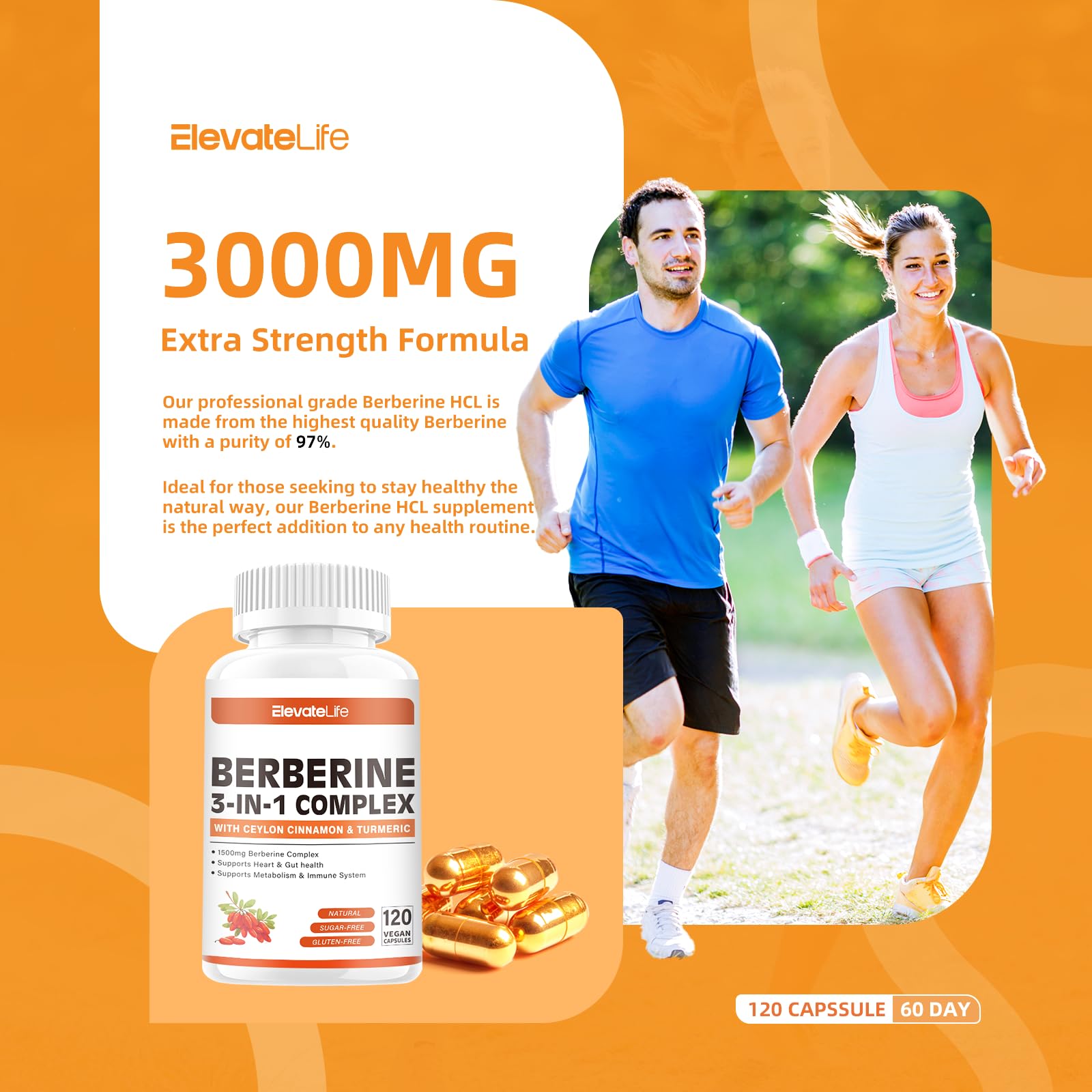 ElevateLife Berberine capsules for vitality