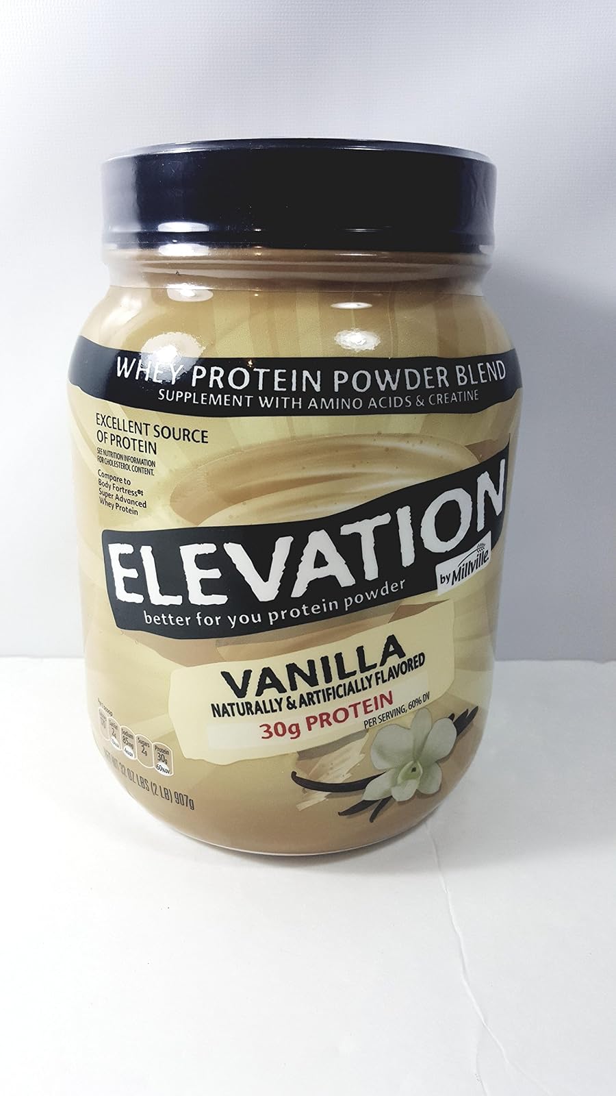 Elevation whey protein powder blend vanilla