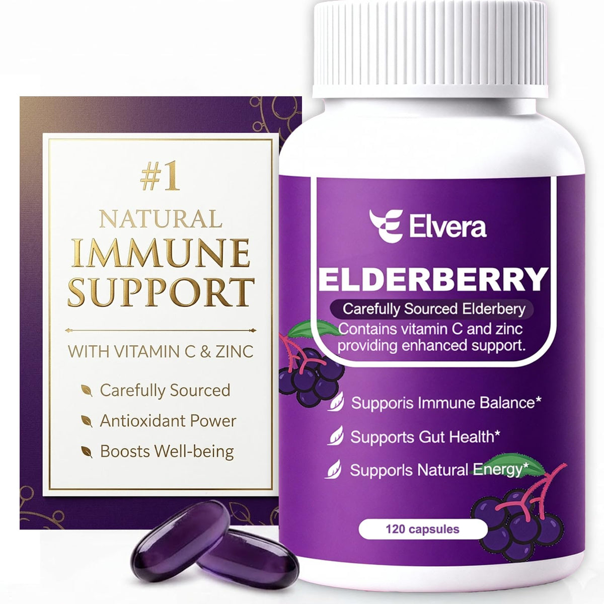 Elvera elderberry gut health capsules