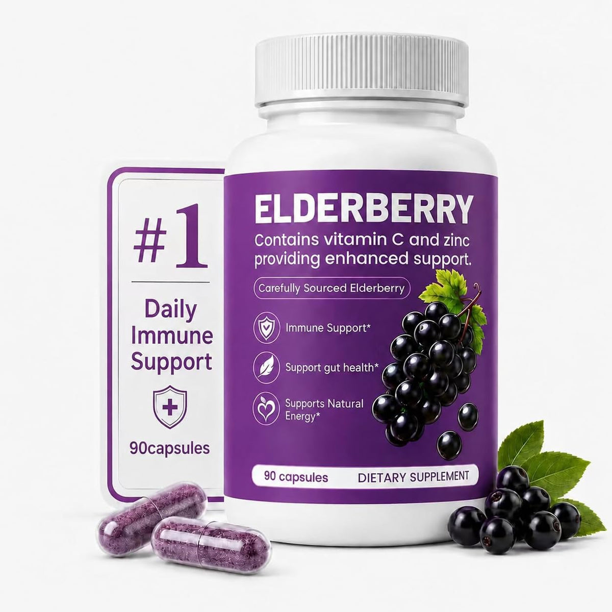 Elvera elderberry gut support capsules