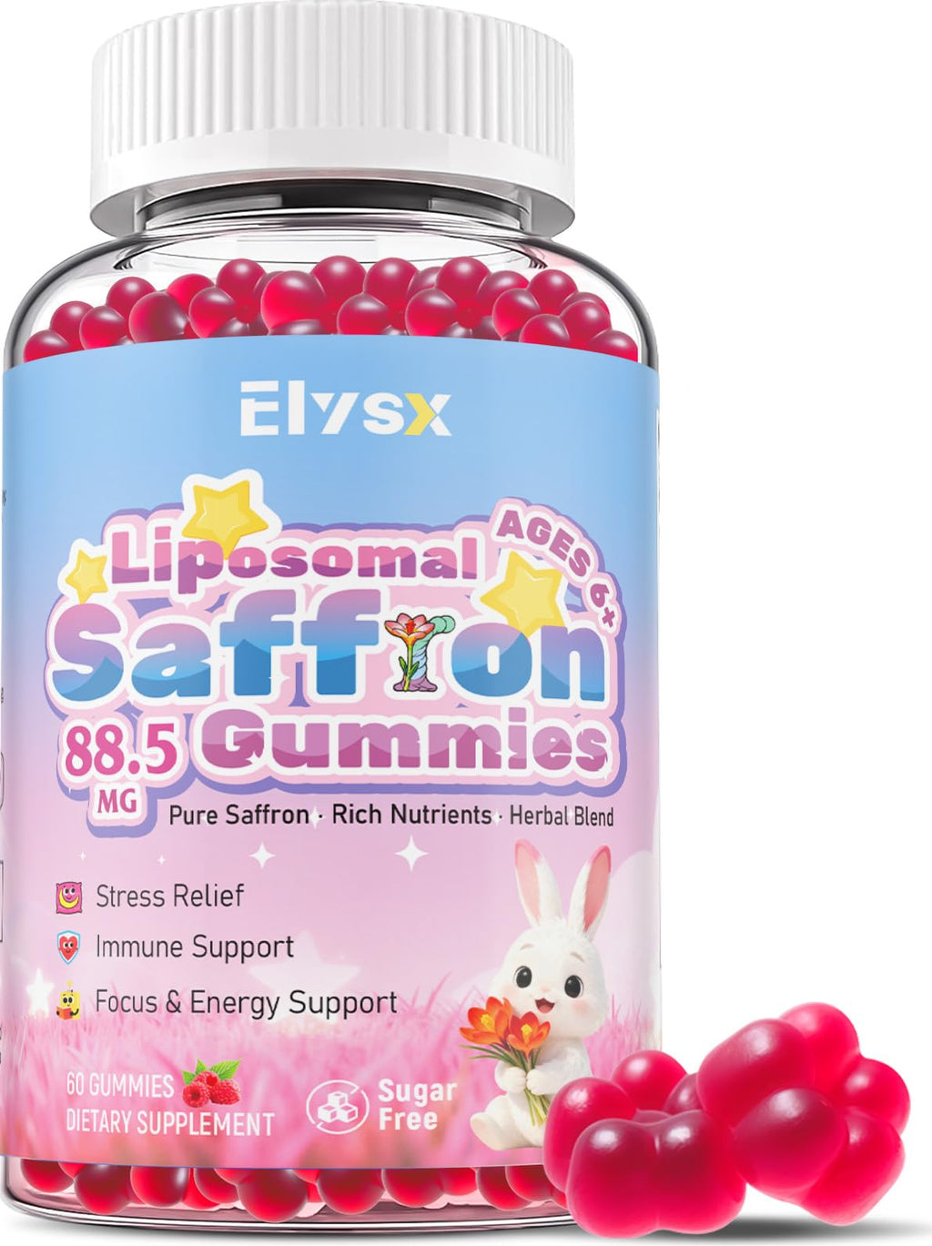 Elysx liposomal saffron gummies