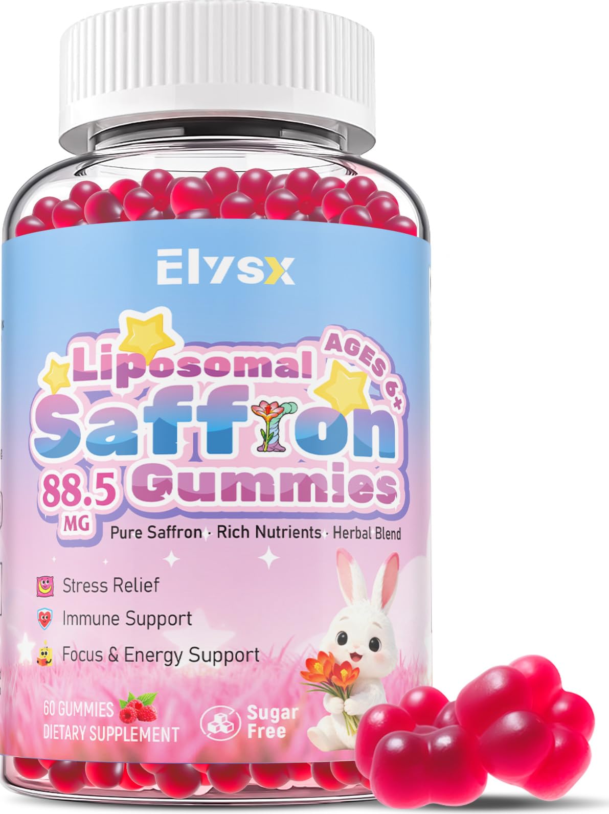 Elysx liposomal saffron gummies