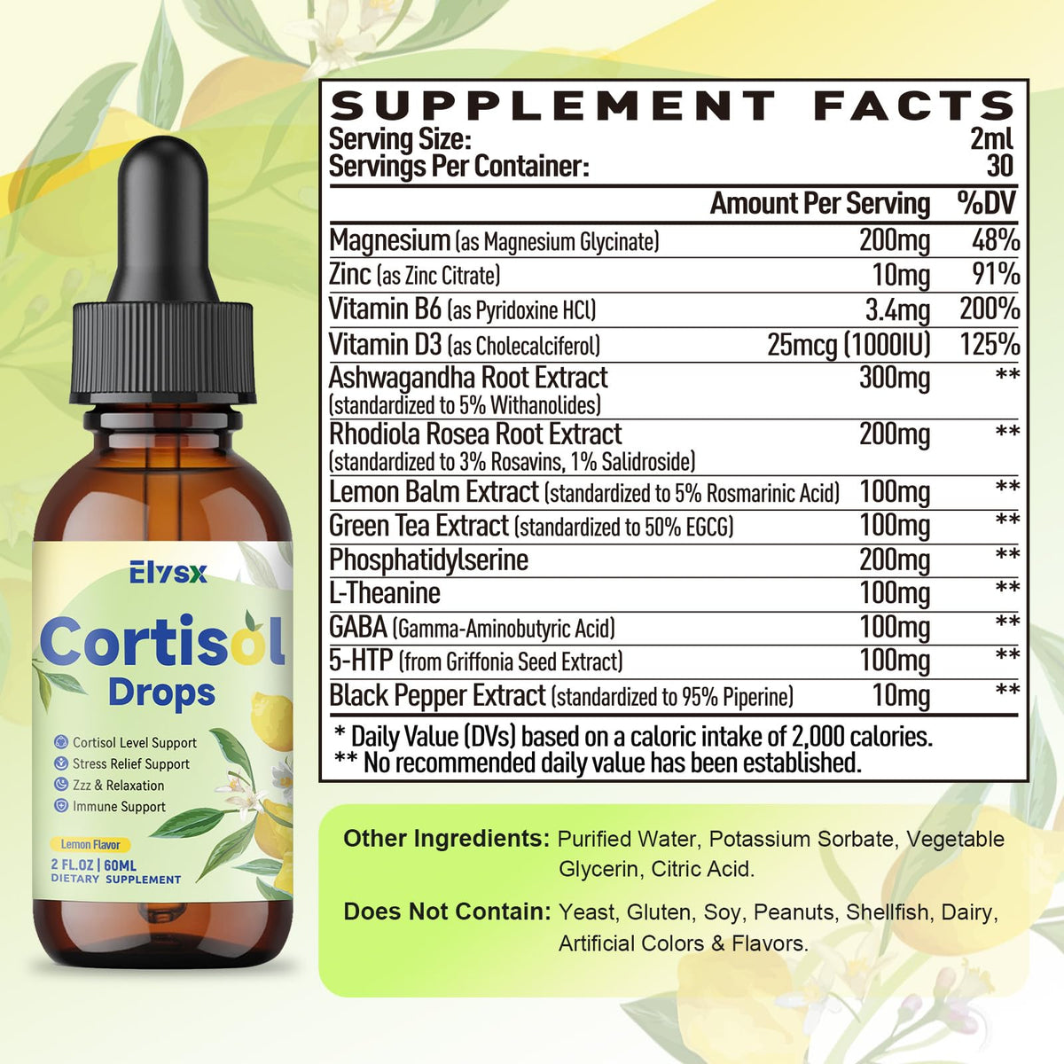 Elysx multivitamins for stress relief