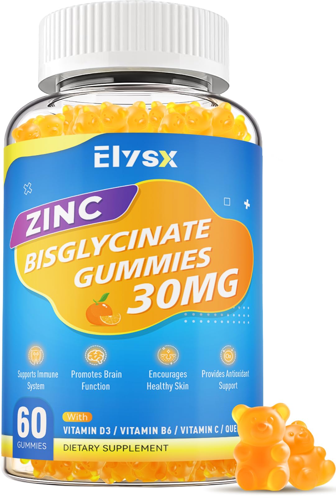 Elysx Zinc Glycinate gummies for immunity