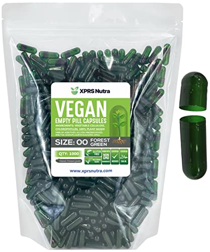 empty forest green vegetarian pills