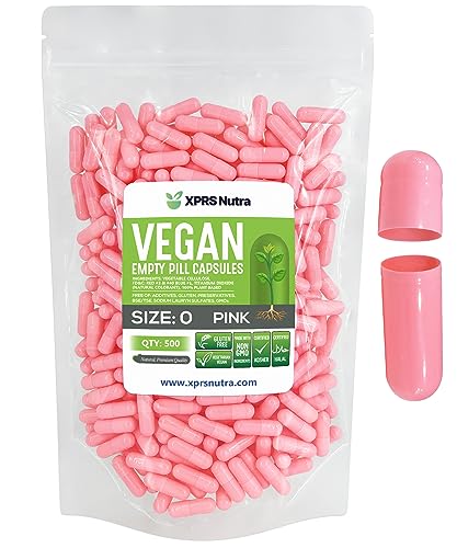 empty pink veggie pill caps for vitamins