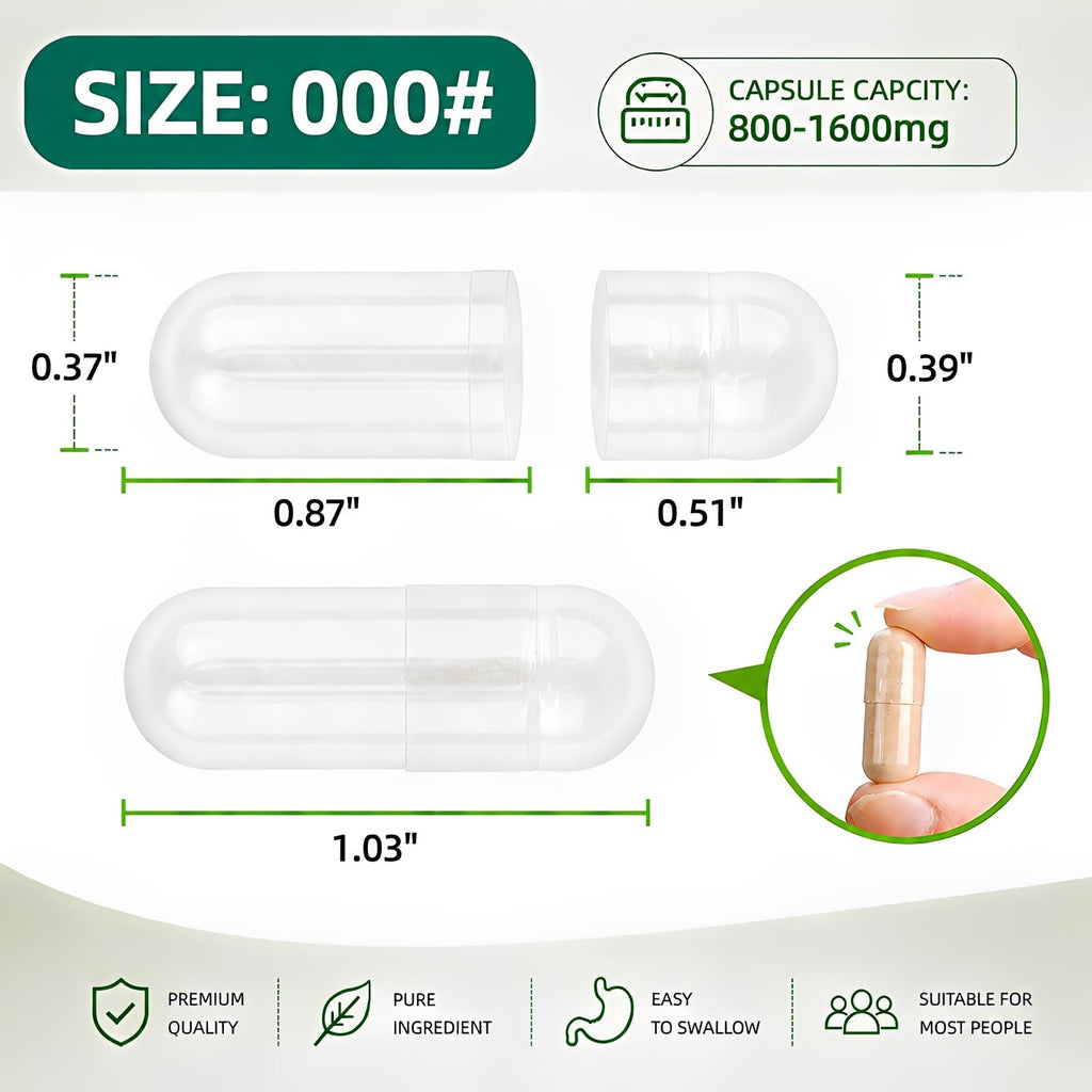 empty size 000 capsules for vitamins