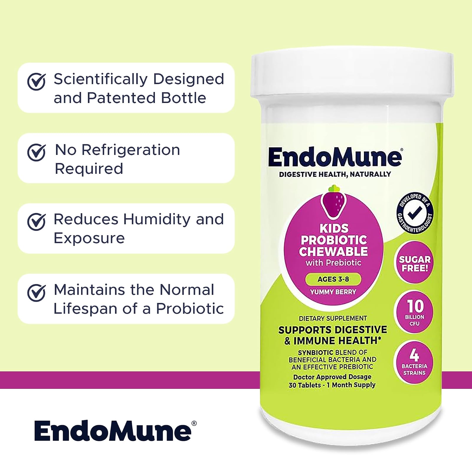 Endomune chewables for healthy gut