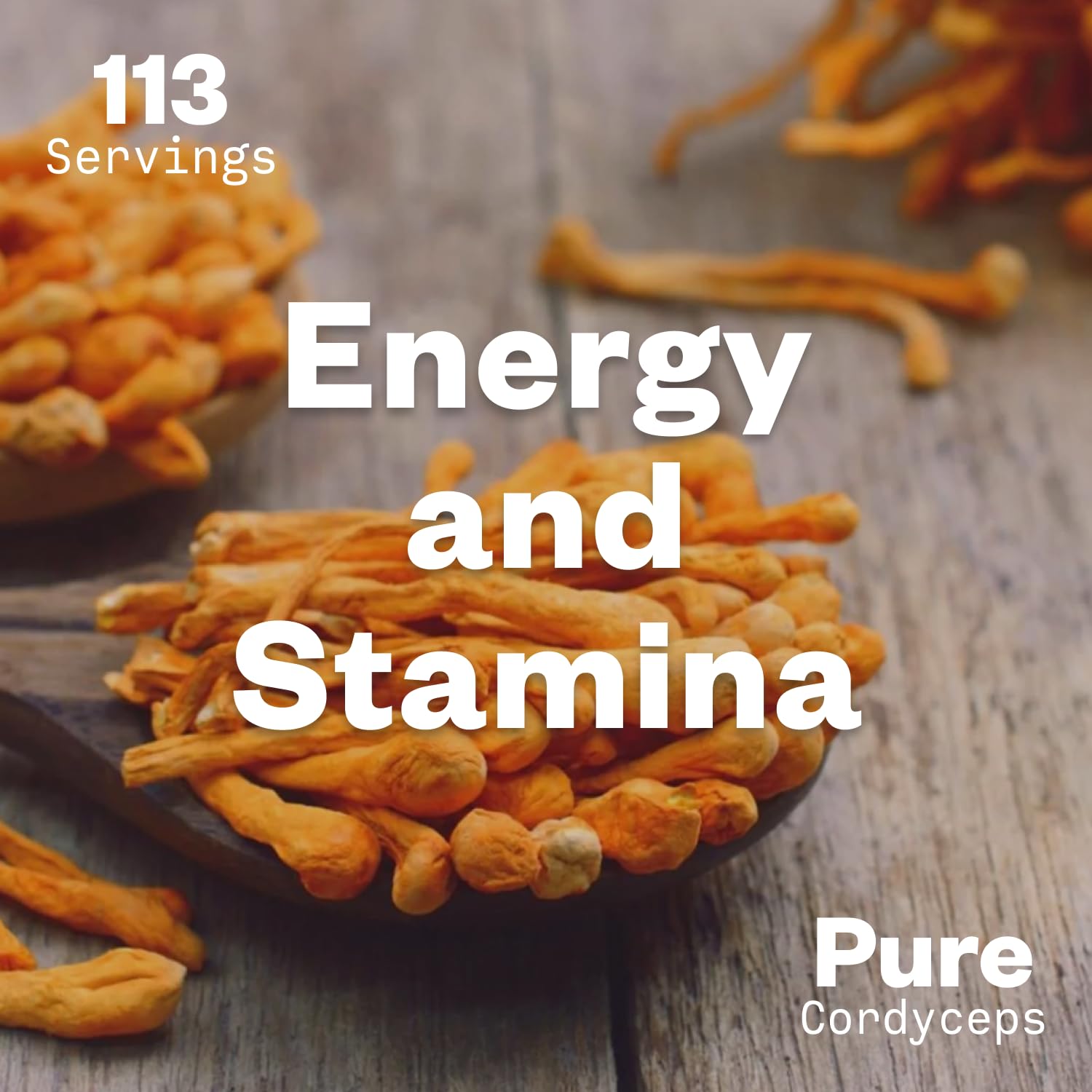 Endurance-boosting mushroom powder supplement