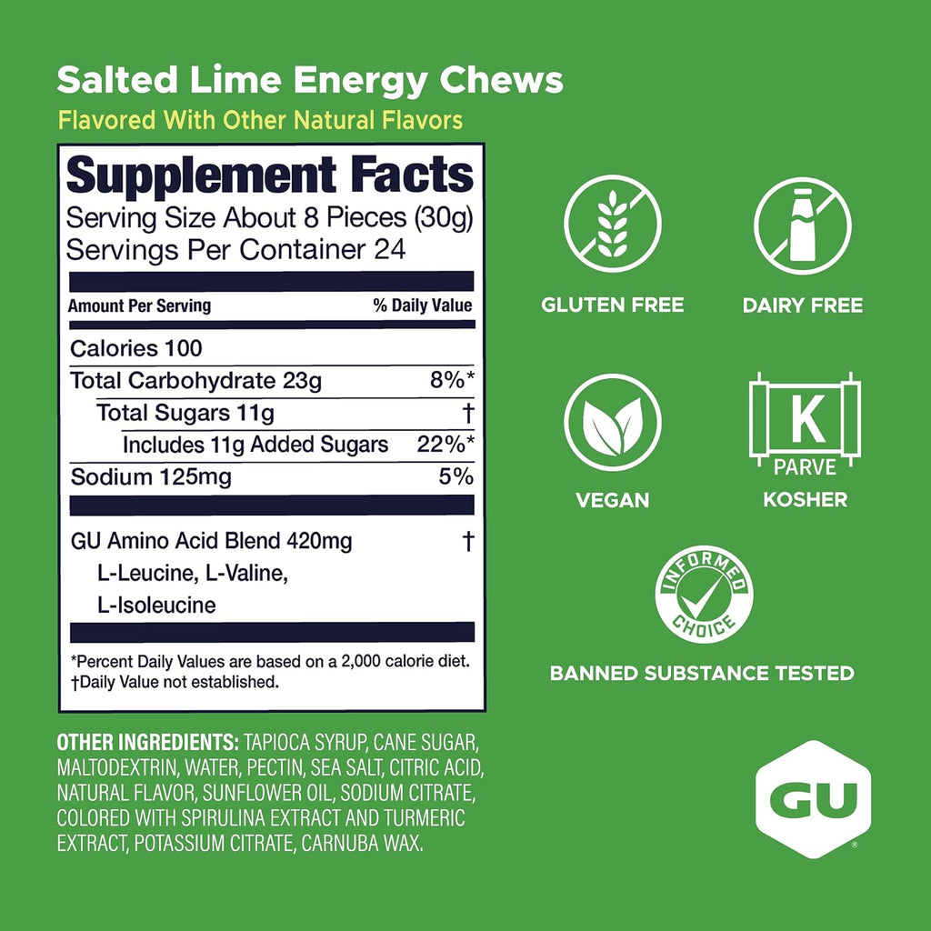 Endurance chews for long workouts