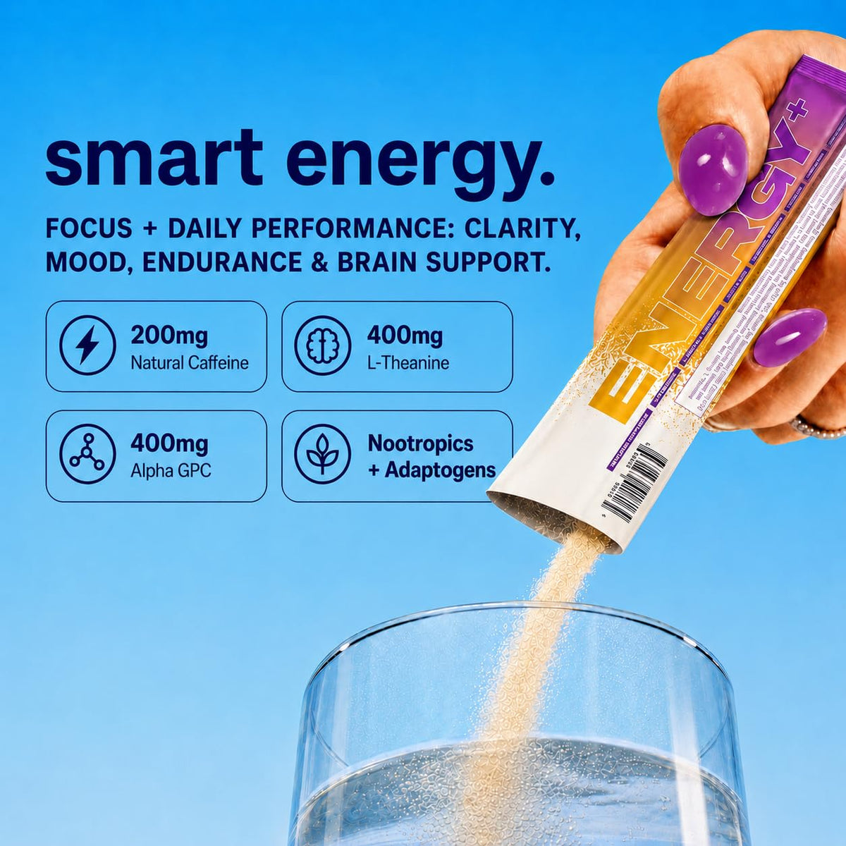 Endurance drink mix with 200 mg caffeine