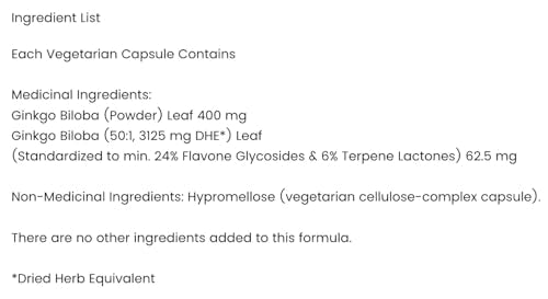 enerex ginkgo biloba for overall wellness
