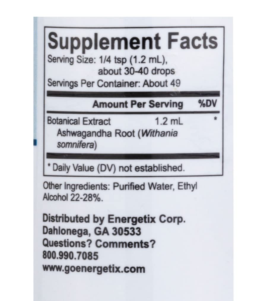 Energetix Core Ashwagandha for anxiety relief