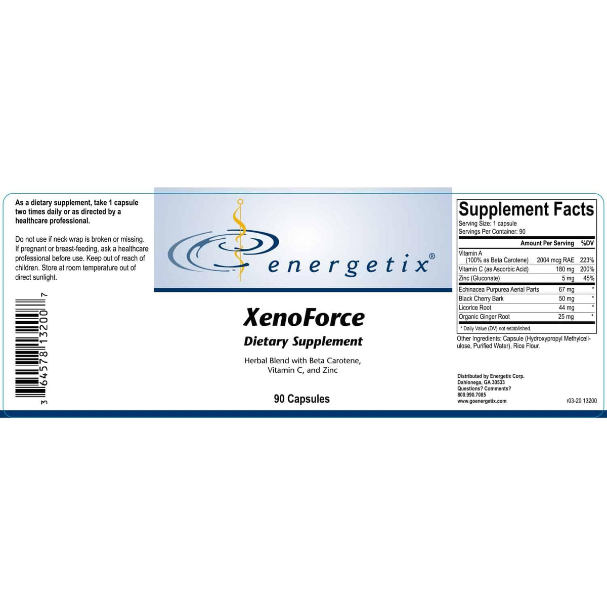 Energetix Xenoforce daily energy boost capsules
