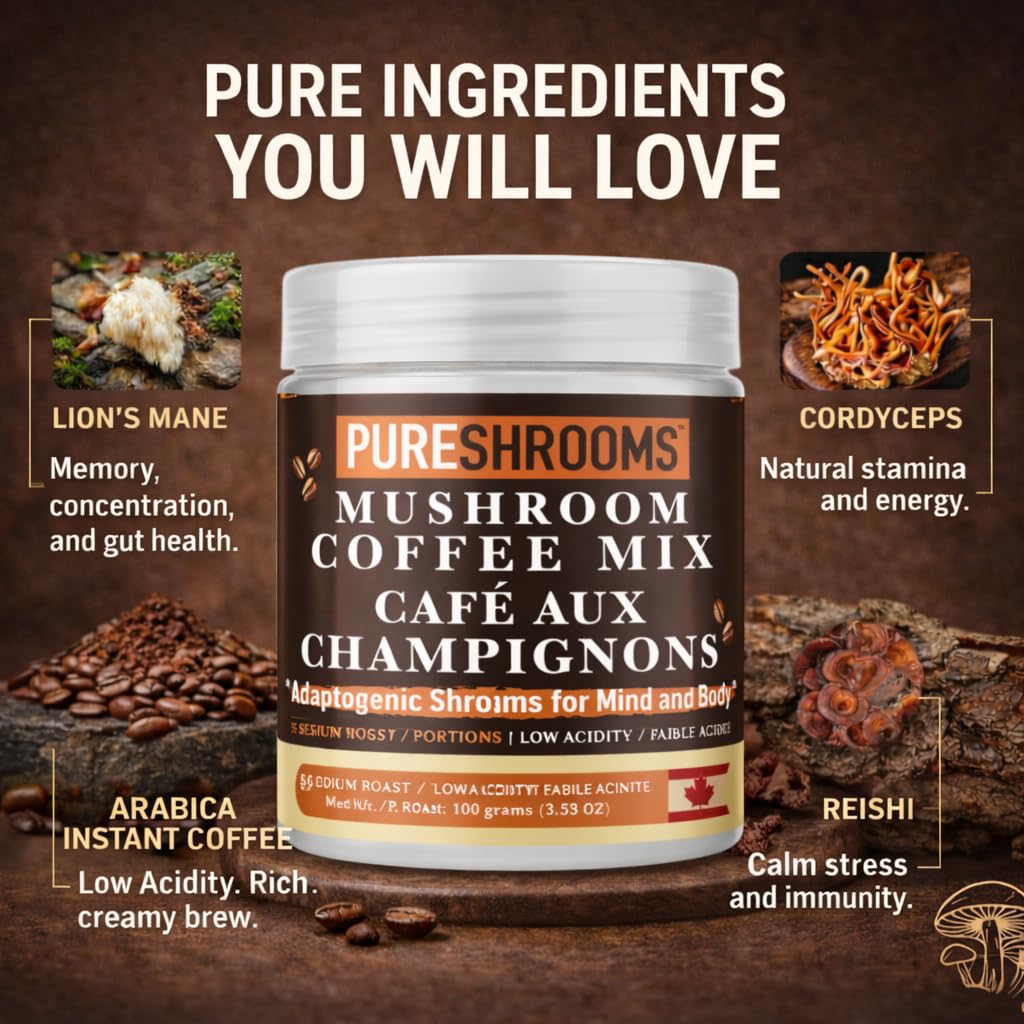 energizing chaga mushroom coffee drink