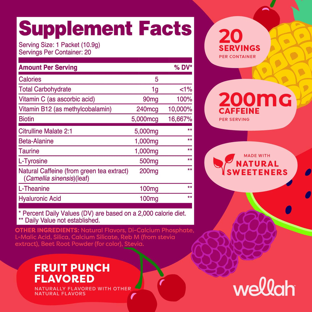 energizing fruit punch pre-workout mix