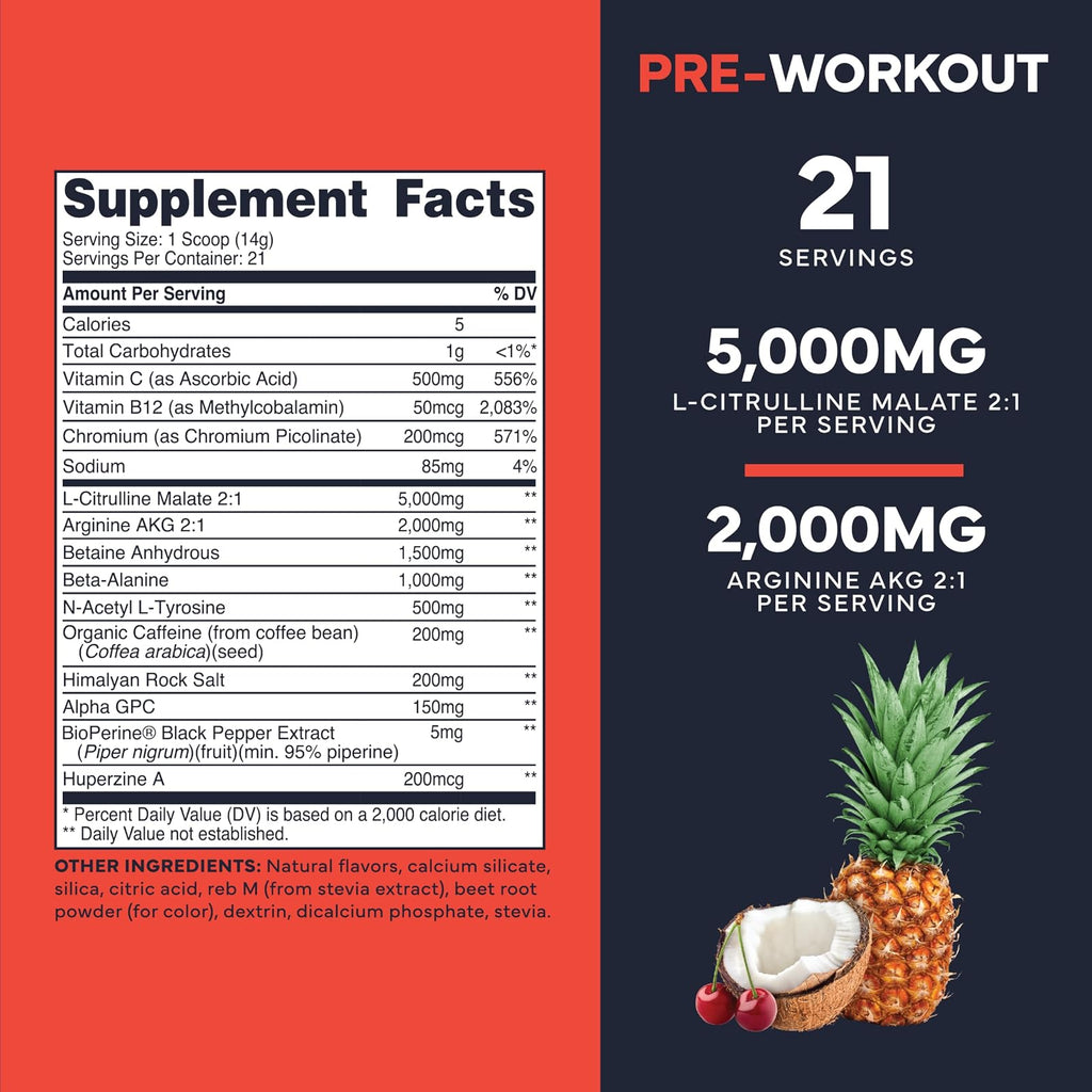 energizing fruit punch pre workout supplement
