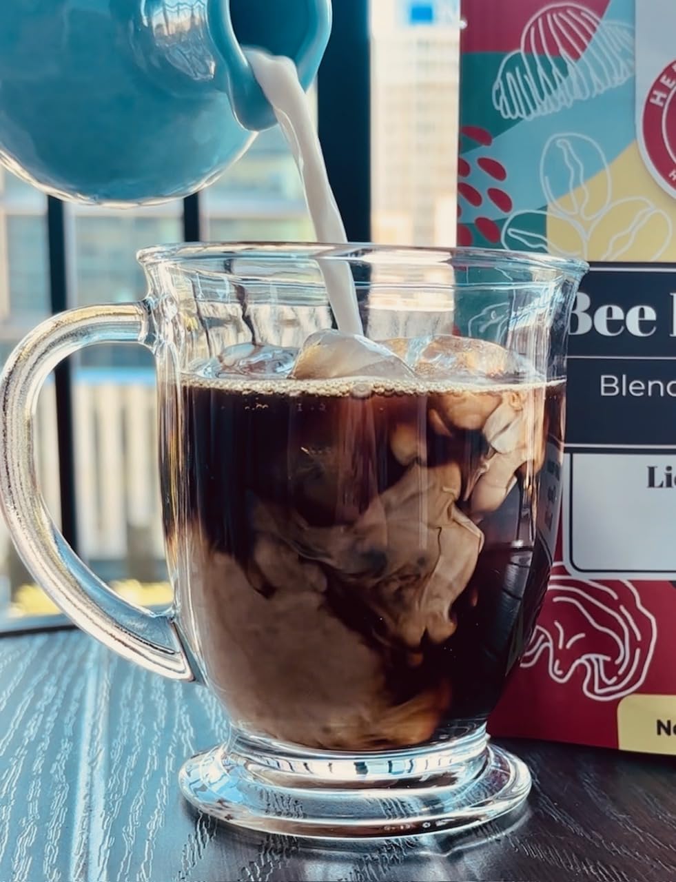 energizing herbal mushroom coffee drink