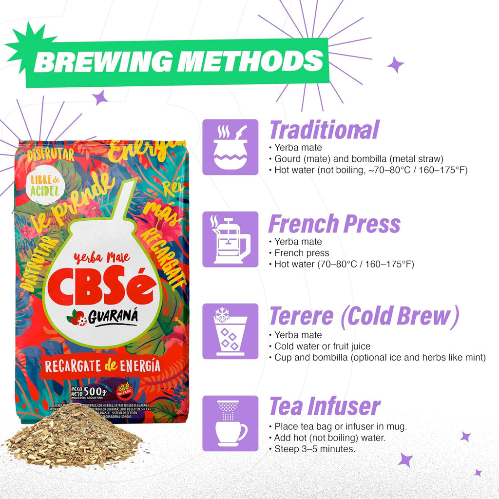 energizing herbal tea with guaraná