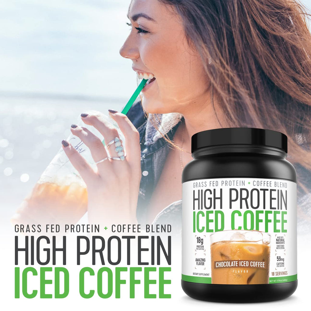 energizing iced coffee with whey protein