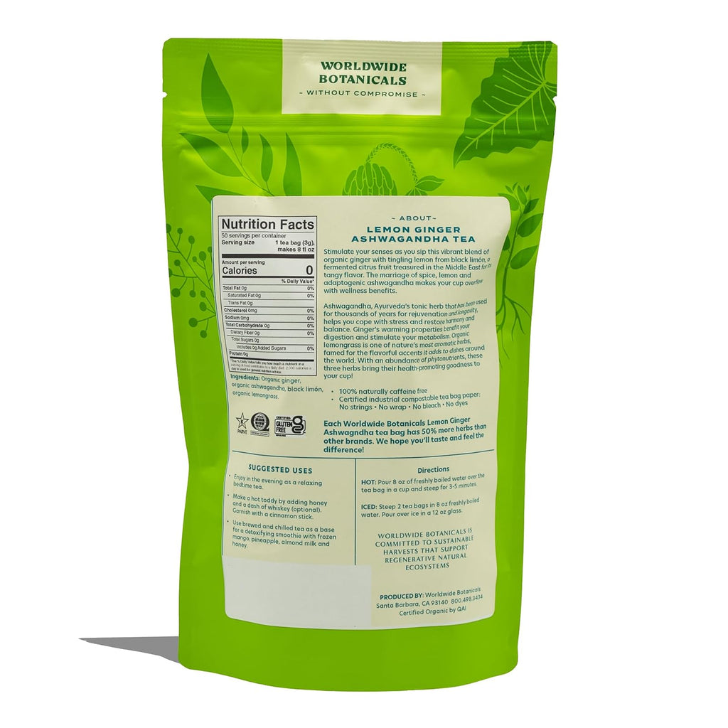 energizing lemon ginger herbal blend