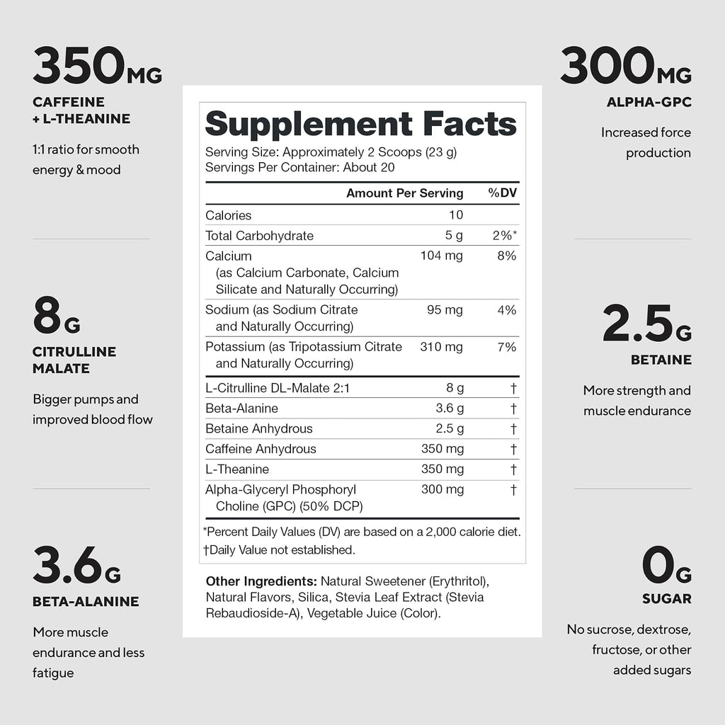 energizing pre-workout for workouts