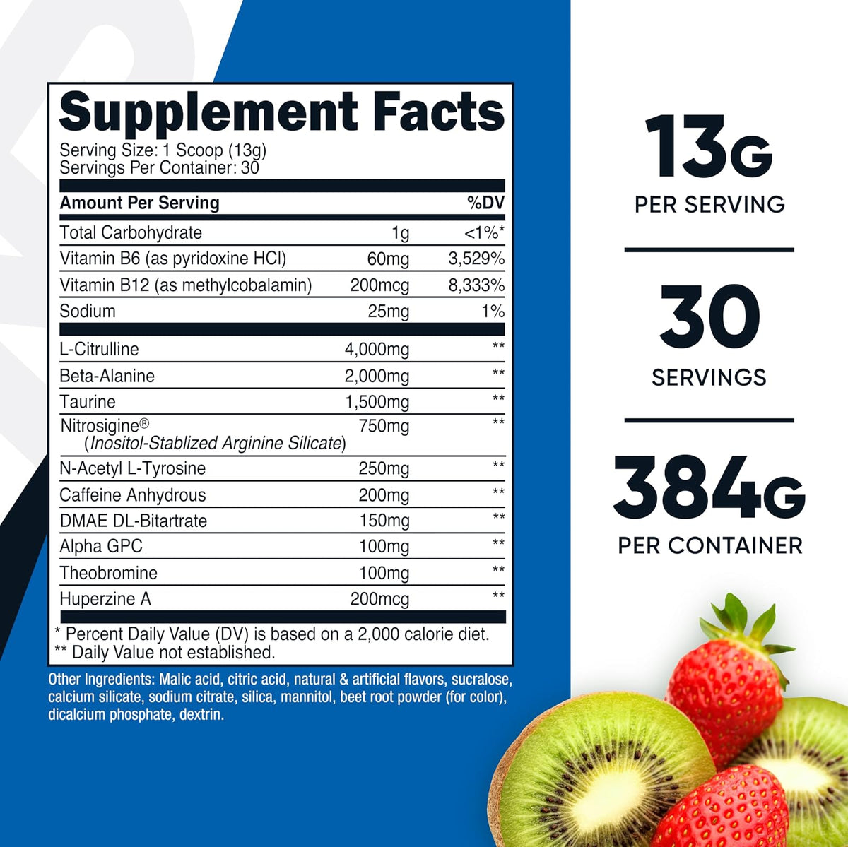 energizing strawberry kiwi pre-workout formula