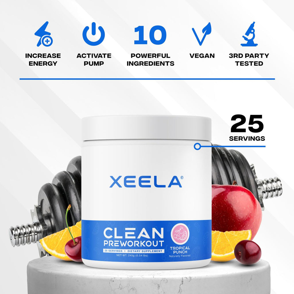 energizing XEELA pre-workout supplement