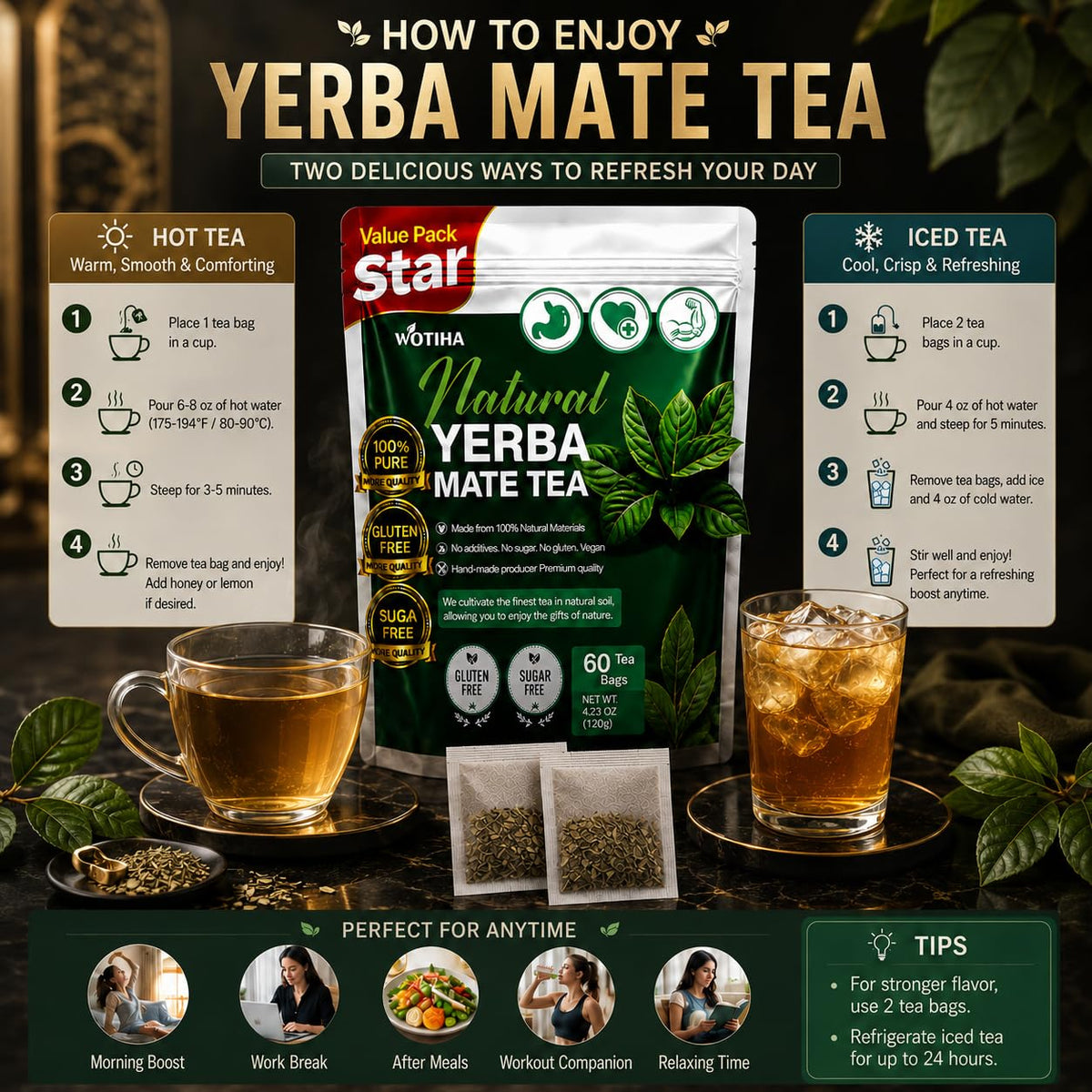 energizing yerba mate tea