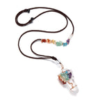 energy balancing clear quartz pendant