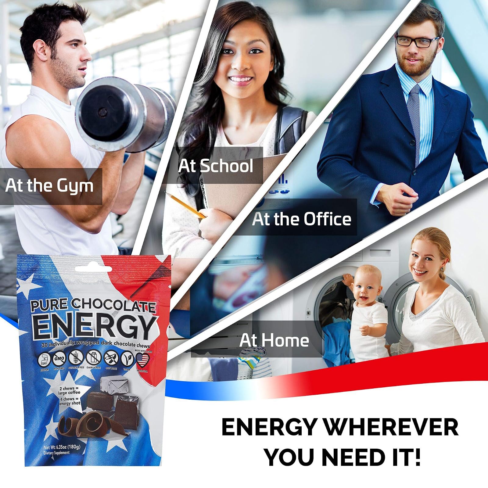energy boost dark chocolate