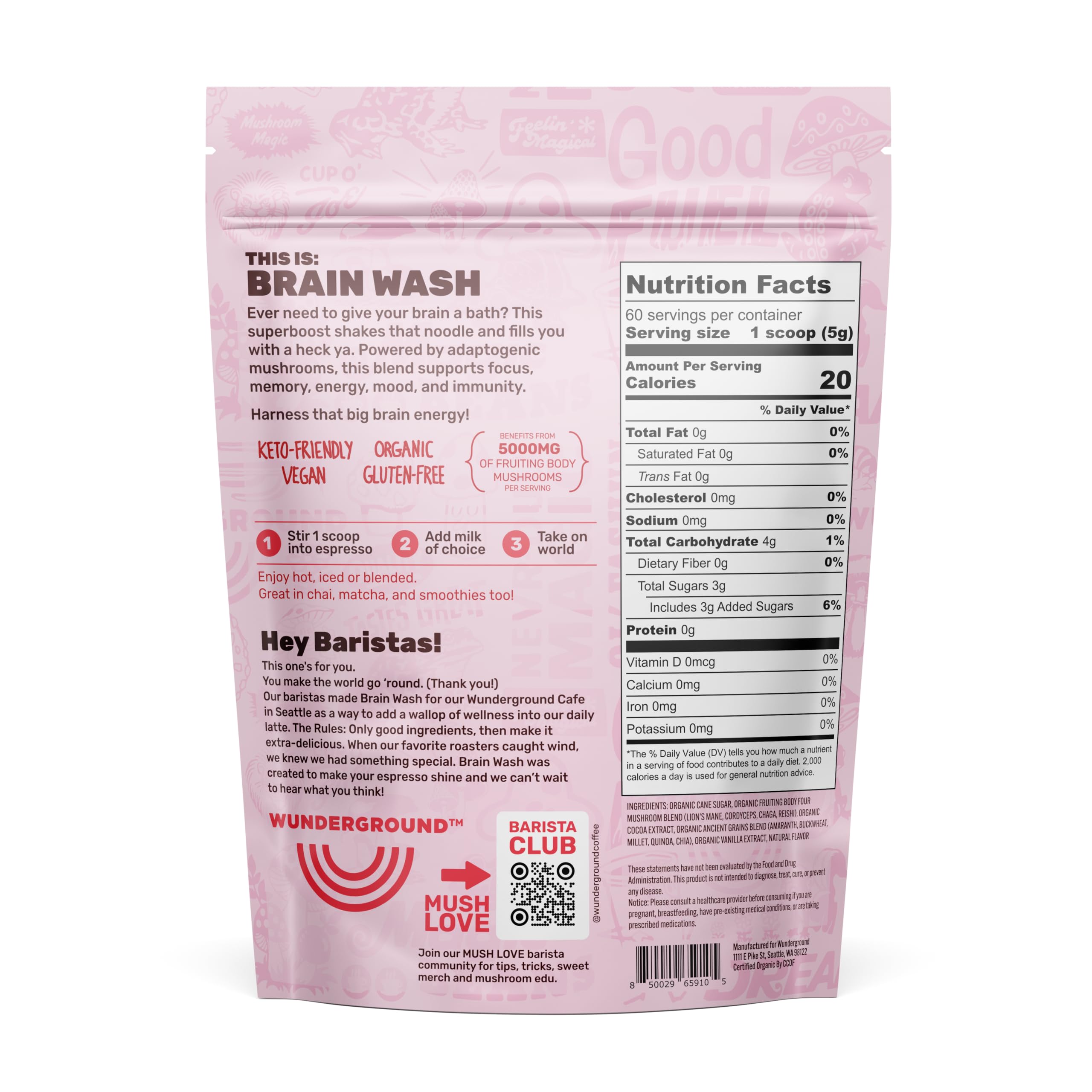 energy boost from mushroom powder