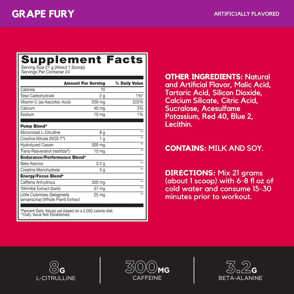energy boost pre-workout supplement
