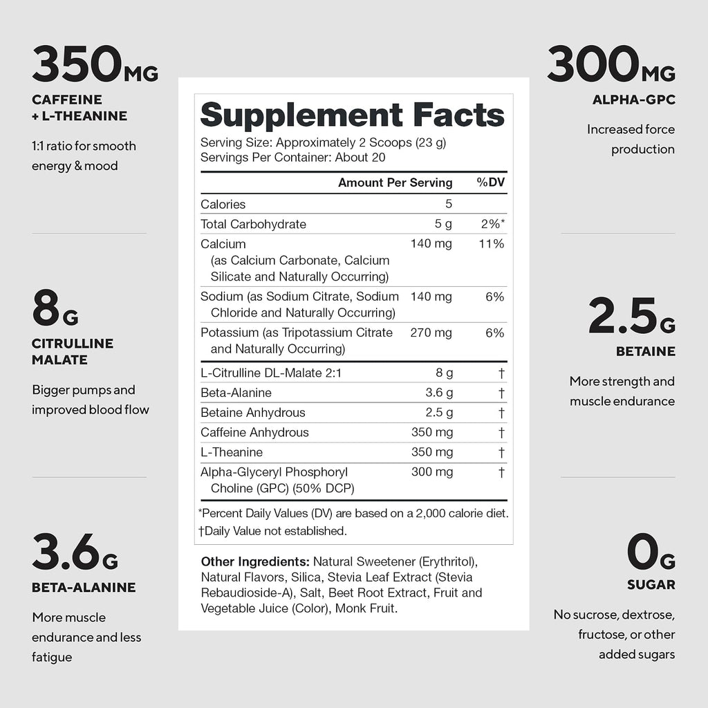 energy boost pre-workout supplement
