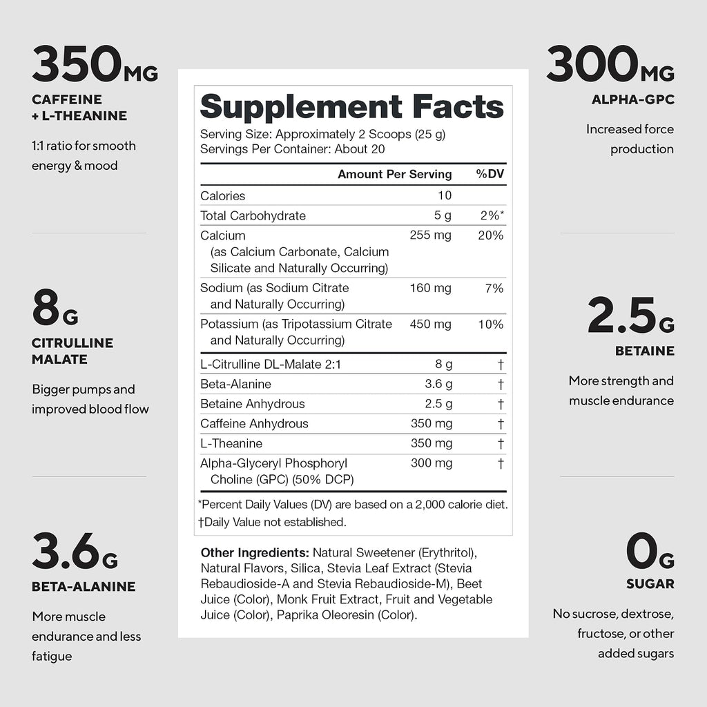 energy boost pre-workout supplement