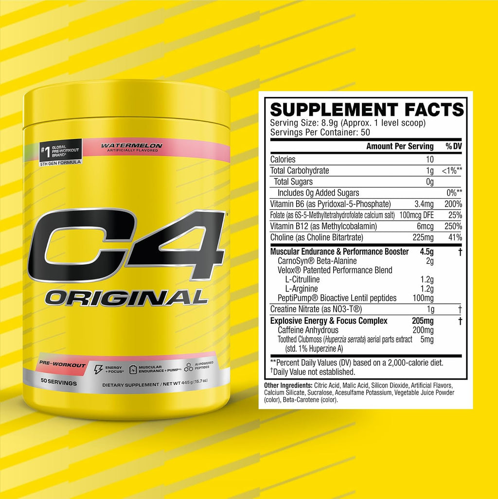 energy boost with C4 pre-workout