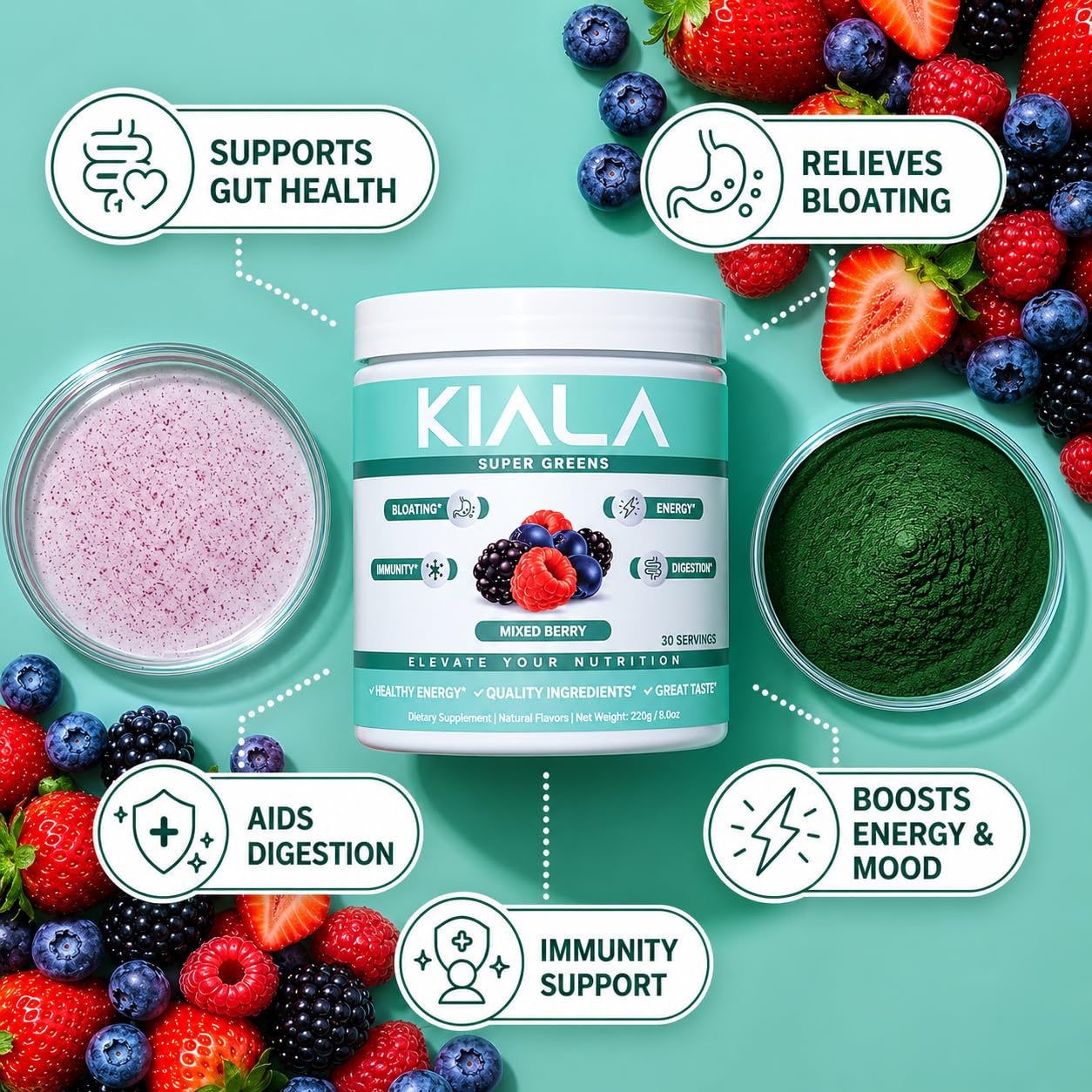 energy boost with chlorella spirulina