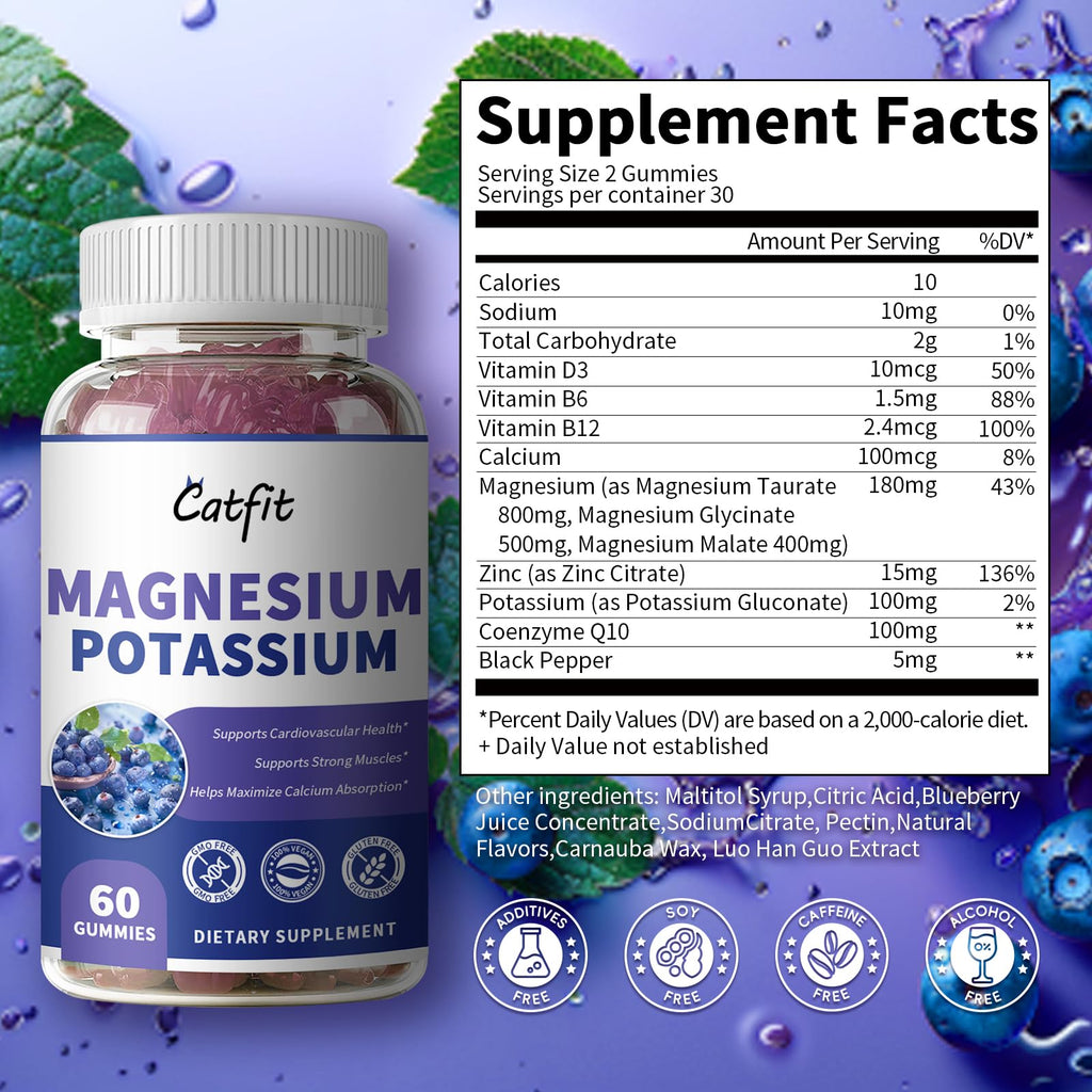 Energy boost with potassium gummies