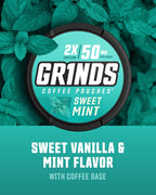 energy boost with sweet mint coffee